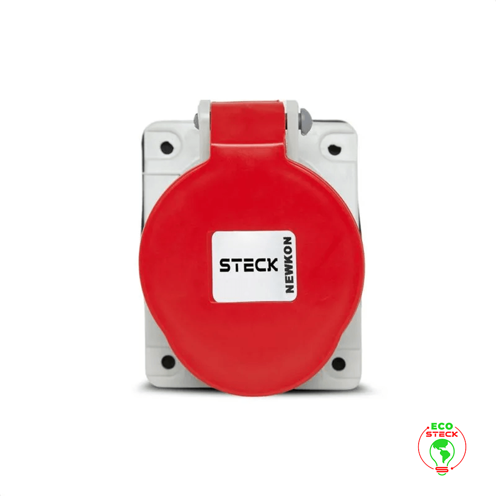 Módulo Tomada Embutir Newkon 3P+T 32A Vermelho Steck N4246 - Steck