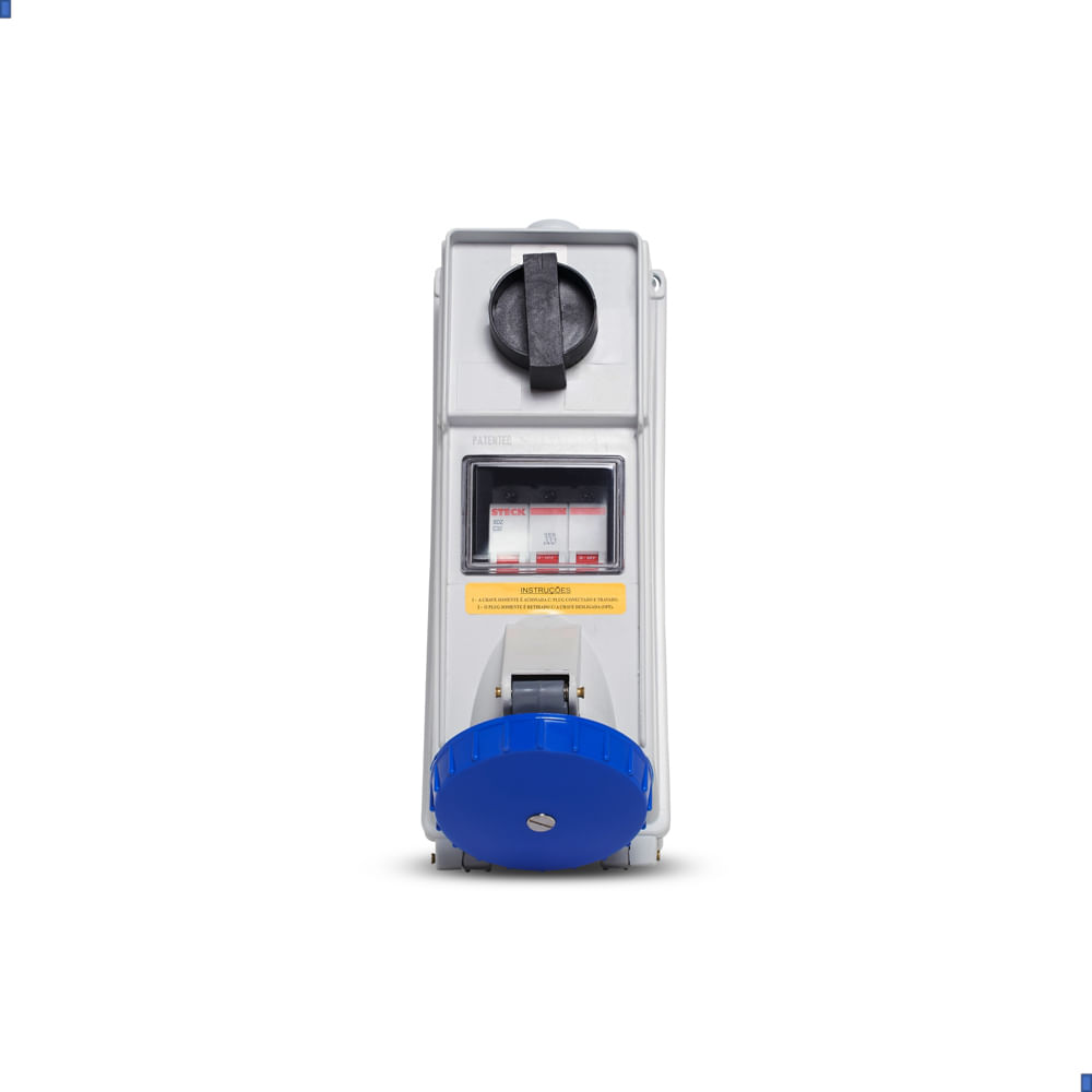 Tomada Sobrepor Surelock 3P+T 32A 200/250V 9H Az Dj Bq Steck SS4209D ...